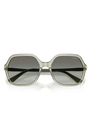 VOGUE 56mm Square Sunglasses - Transparent Green