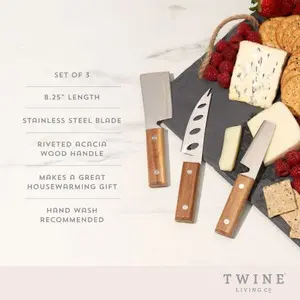 TWINE Rustic Cheese Knives Set Of 3