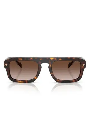 VOGUE 53mm Gradient Square Sunglasses - Dark Havana
