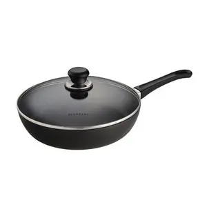 SCANPAN Classic 11 Inch Saute Pan With Lid - Black