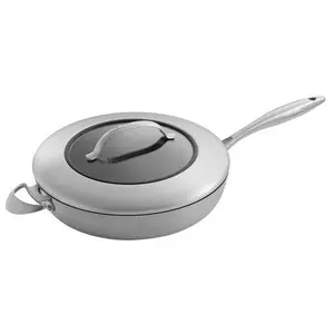 SCANPAN Ctx 12.75 Inch Nonstick Saute Pan With Lid - Silver