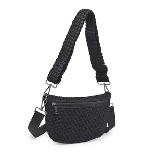 SOL AND SELENE Ethereal Woven Neoprene Crossbody Bag
