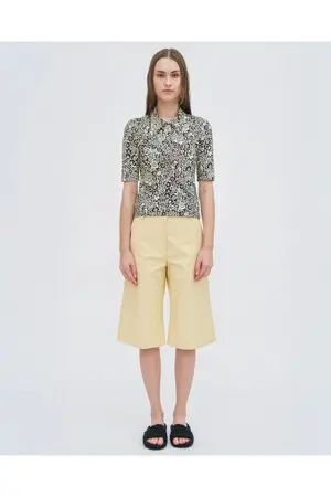 Rosetta Getty Floral Squiggle Polo T-shirt