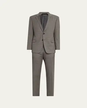 Giorgio Armani Windowpane Suit - Grey