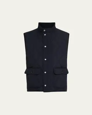 Ralph Lauren Purple Label Carleton Quilted Vest - Navy