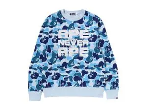 A BATHING APE Abc Camo Asnka Crewneck Sweatshirt