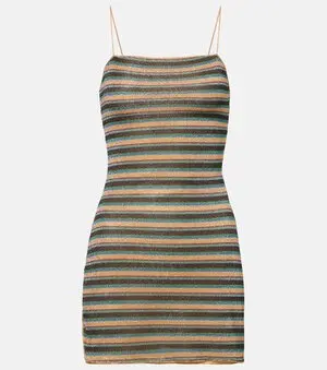 Oseree Lumière Striped Mini Dress - Multicoloured