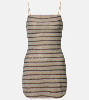 Oseree Lumière Striped Mini Dress - Multicoloured