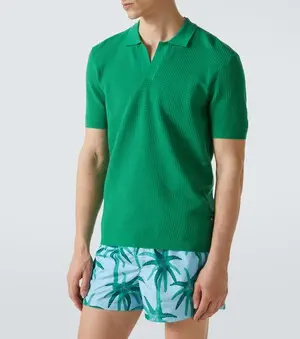 Orlebar Brown Roddy Waffle-knit Mesh Polo Shirt - Green
