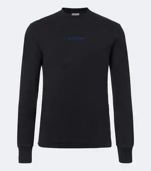 Balenciaga Logo Cotton Jersey T-shirt - Black
