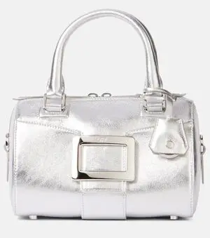 ROGER VIVIER Belle Vivier Mini Metallic Tote Bag - Silver