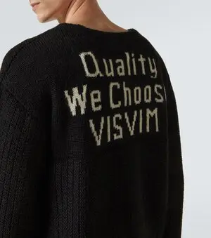 Visvim Logo Wool And Mohair-blend Sweater