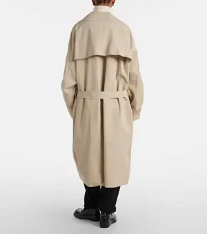 THE FRANKIE SHOP Mavis Oversized Trench Coat - Beige