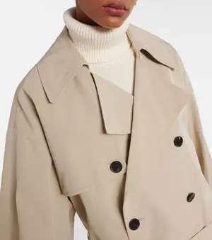 THE FRANKIE SHOP Mavis Oversized Trench Coat - Beige