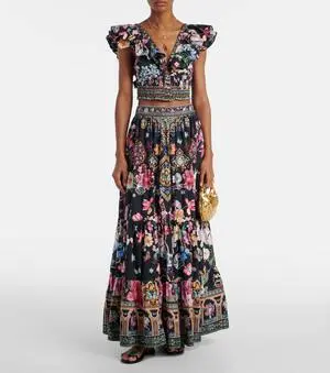 Camilla Crystal-embellished Maxi Skirt - Multicoloured