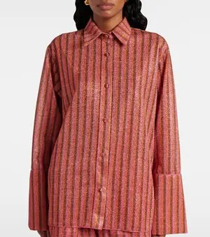 Oseree Lumière Striped Metallic Shirt