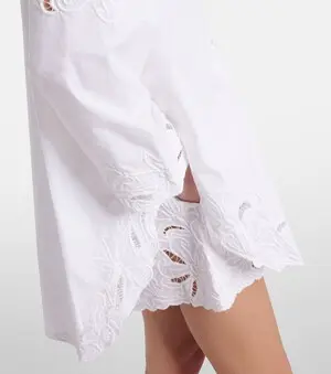 JULIET DUNN Broderie Anglaise Cotton Poplin Shirt