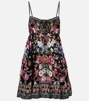 Camilla Crystal-embellished Silk Minidress