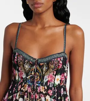 Camilla Crystal-embellished Silk Minidress