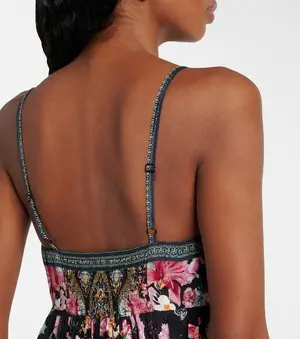Camilla Crystal-embellished Silk Minidress