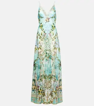 Camilla Venus On A Vespa Silk Slip Dress - Multicoloured