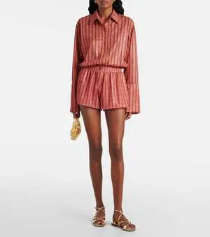 Oseree Lumiere Striped Shirt