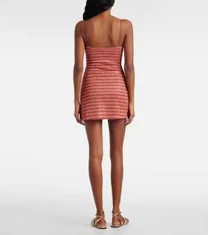Oseree Lumiere Striped Minidress