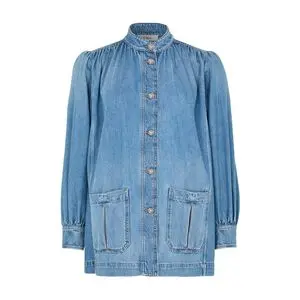 Chloé Chloe Long-Sleeve Denim Jacket - Blue