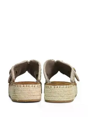 Mou Jute Sandals - Brown