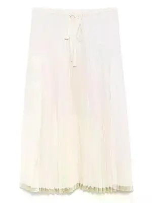Vince Pleated Tiered Skirt - Neutrals