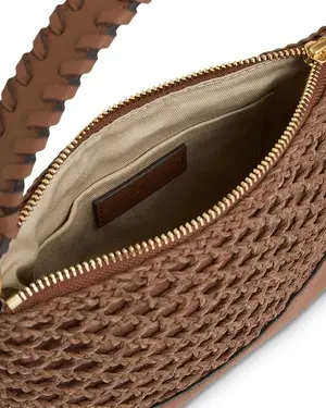 REISS Blakeley Raffia Crossbody Bag