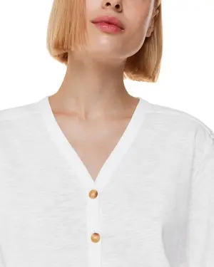 Whistles Ella V-neck Button-down Shirt