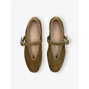 Le Monde Beryl Stella Single-strap Suede Pumps - Khaki
