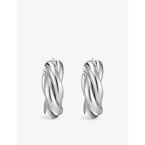 THOMAS SABO Intertwined 925 Sterling Hoop Earrings - Silver