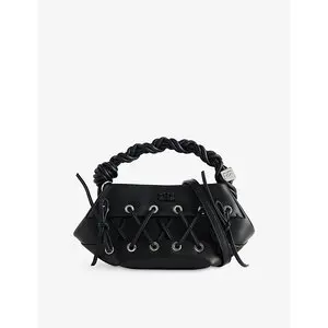 GANNI Bou Mini Eyelet Leather Top-handle Bag