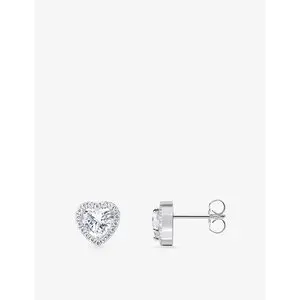 THOMAS SABO Heart Halo Stud Earrings - White