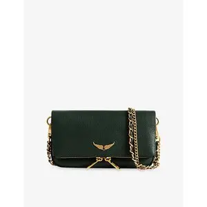 Zadig&Voltaire Zadig&Voltaire Rock Nano Leather Clutch Bag Emerald