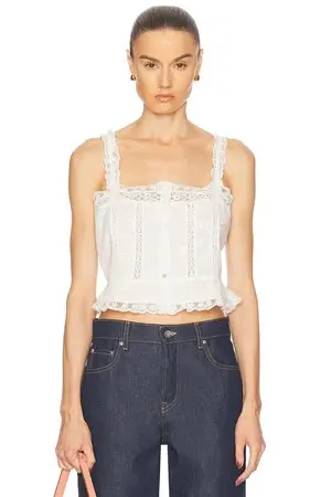 Loveshackfancy Button Up Camis Tanks For Women