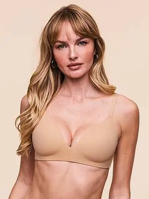 Victoria's Secret Adore Me Valory Lightly Lined Plunge Bra - Beige