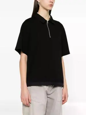 Sacai Half Zip-up Polo Shirt