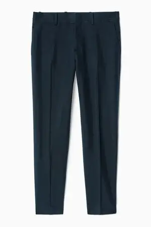 Cos Tailored Straight-Leg Trousers Blue
