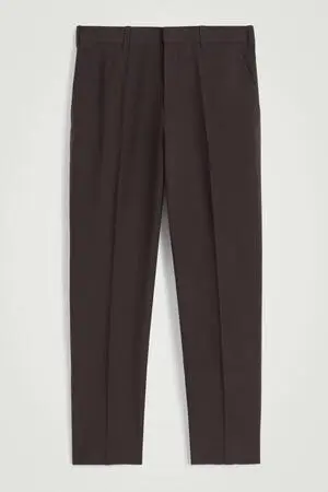 Cos Tailored Straight-leg Trousers - Brown