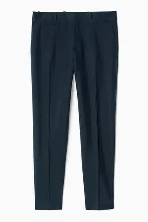 Cos Tailored Straight-Leg Trousers Navy