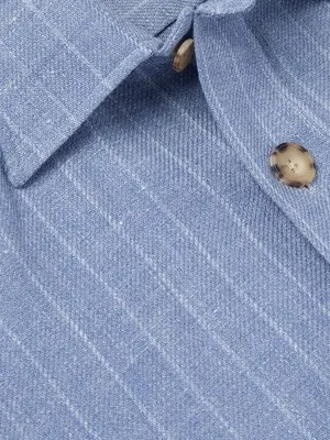 Rubinacci Striped Linen And Wool-blend Overshirt