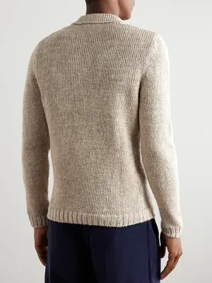 Thom Sweeney Linen-blend Polo Shirt