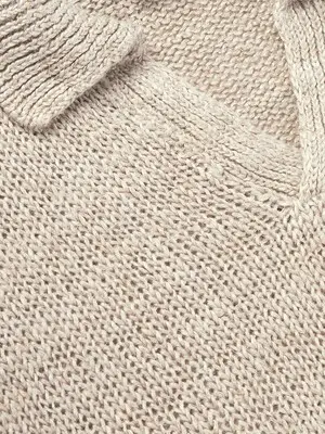 Thom Sweeney Linen-blend Polo Shirt