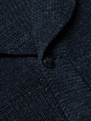 Ralph Lauren Shawl-collar Ribbed Cotton Cardigan - Blue