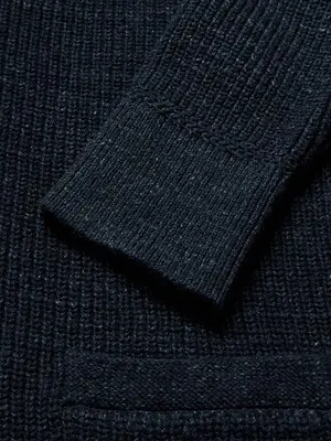 Ralph Lauren Shawl-collar Ribbed Cotton Cardigan - Blue