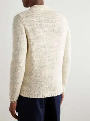 Thom Sweeney Linen-blend Polo Shirt