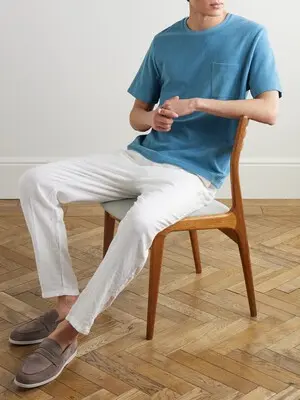 Mr P. Organic Cotton-terry T-shirt - Blue